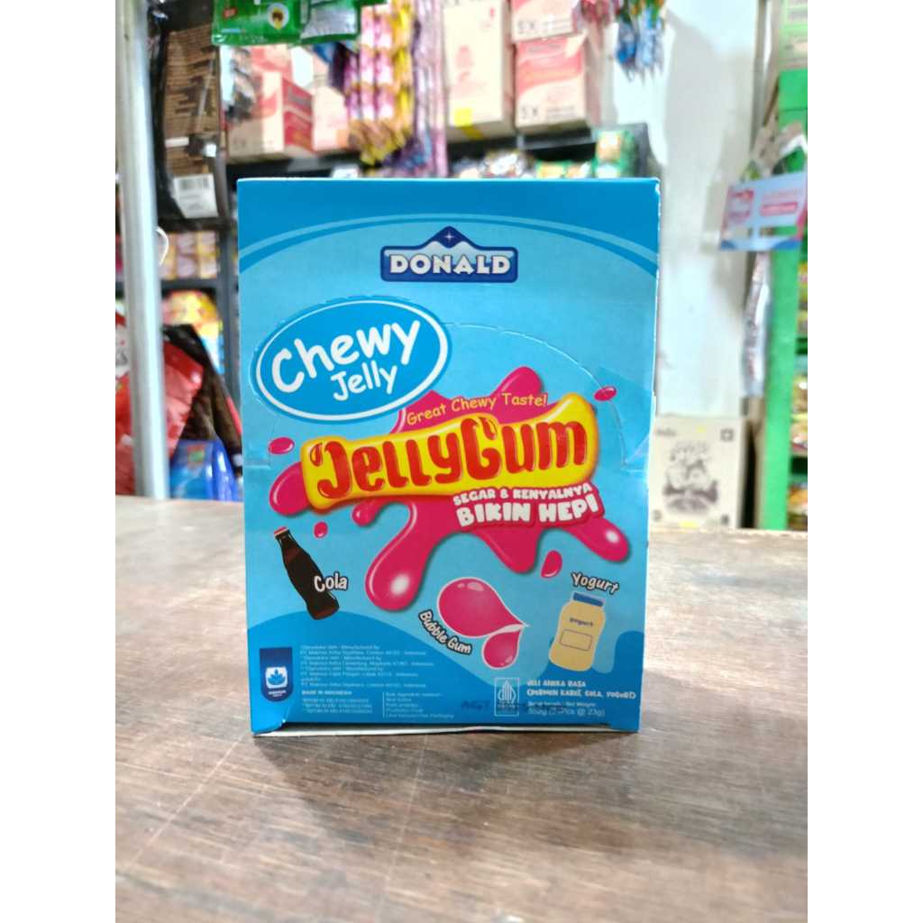 Jual Donald Jelly Gum Biru (1 pack isi 24 pcs) | Shopee Indonesia