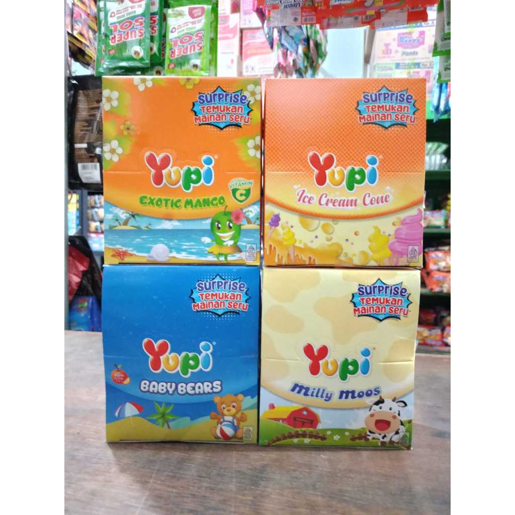 Jual Yupi Permen Jelly 5 Varian Rasa Box isi 24 | Shopee Indonesia