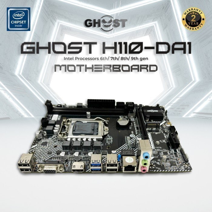 Jual MOTHERBOARD GHOST H110-DA1 LGA 1151 NVME II GPX | Shopee Indonesia