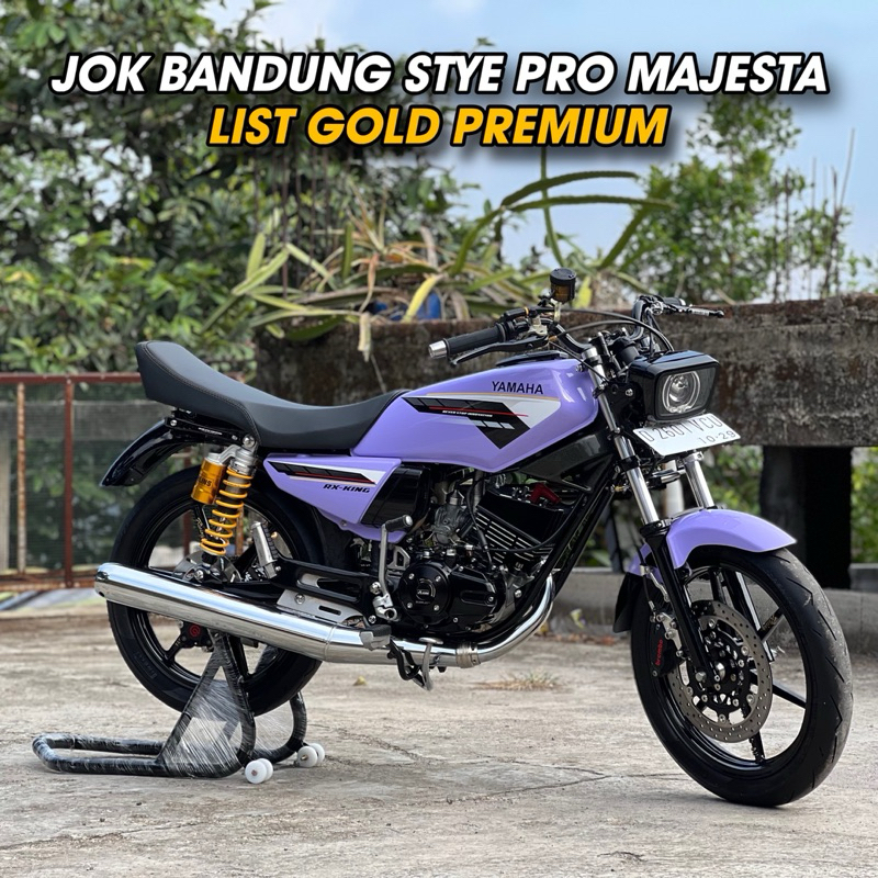 Jual JOK RX KING PERAHU BANDUNG STYLE PRO KULIT MAJESTA LIST GOLD ...