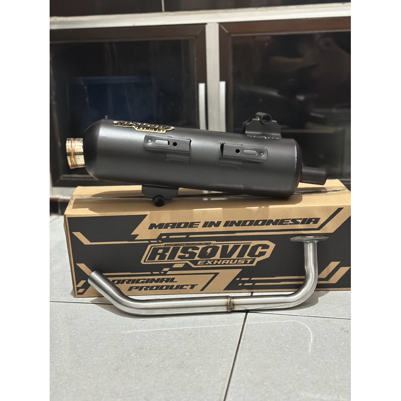 Jual KNALPOT STANDAR RACING BLACK RISOVIC VARIO AEROX NMAX BEAT SCOPY ...
