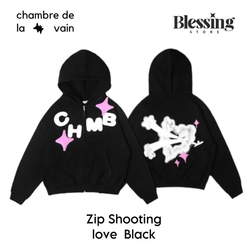 Jual HOODIE ZIPPER BLACK CHMB Kereen Pria dan Wanita | Shopee Indonesia