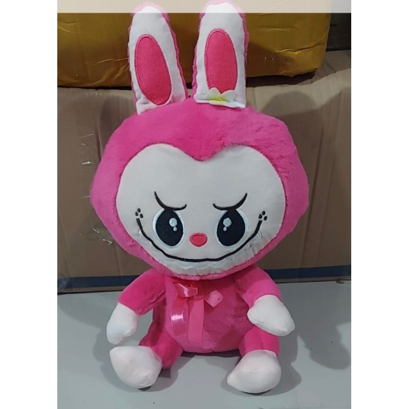 Jual Boneka Labubu duduk Jumbo 50 Cm The monster Exiciting Macaron Lucu ...