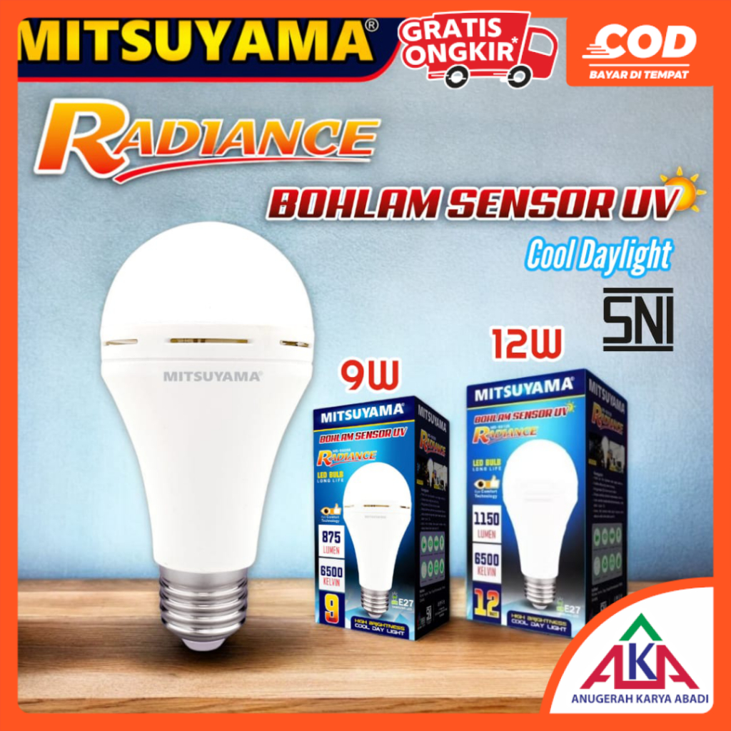 Jual MITSUYAMA RADIANCE Bohlam Lampu LED 9W 12W 30W 40W Watt Light Sensor Cahaya UV Ultraviolet ...