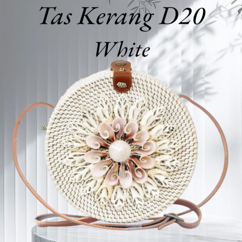 Jual Tas Rotan Kerang Bulat Tas Wanita Selempang D15,D18Cm Dan D20Cm ...