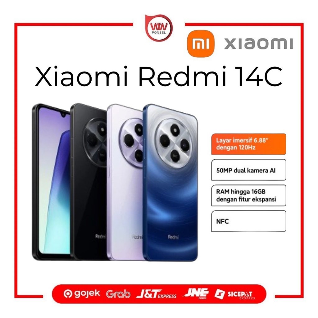 Jual Hp Xiaomi Redmi 14C Ram 6GB Internal 128GB Garansi Resmi | Shopee ...