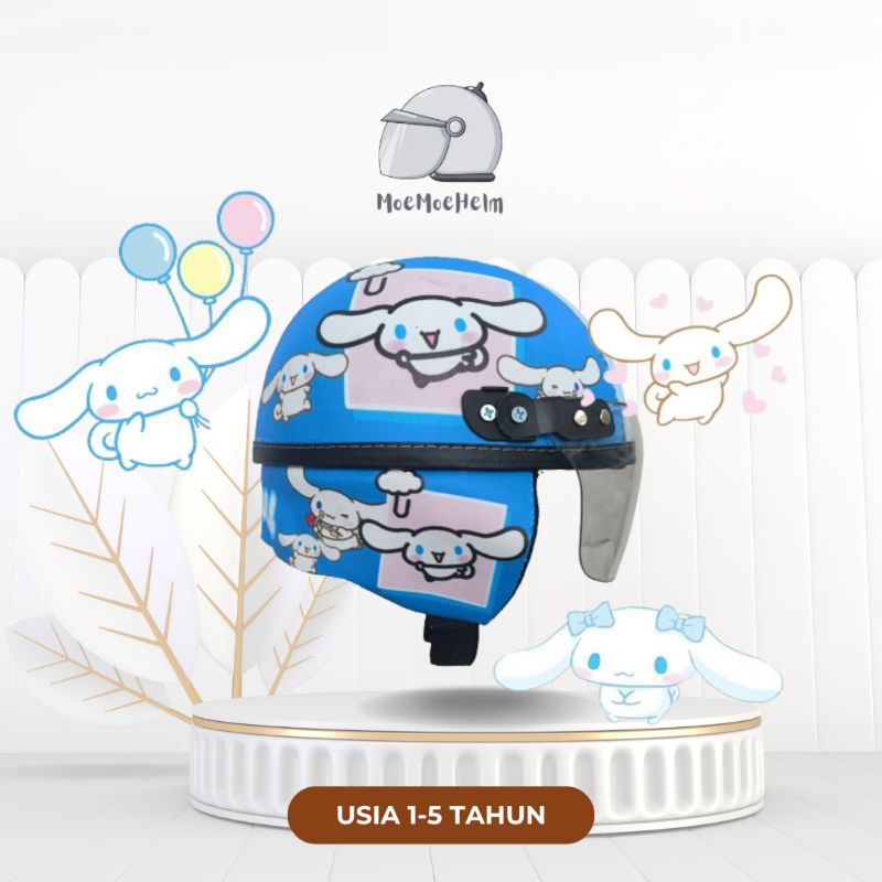 Jual Helm Anak 1 2 3 4 5 Tahun Motif Cinnamoroll Biru Sanrio Kuromi ...