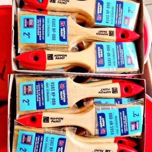 Jual Kuas 2 inci Nippon Paint / Kuas Cat 2 inch Bulu Tebal Nippon Paint ...