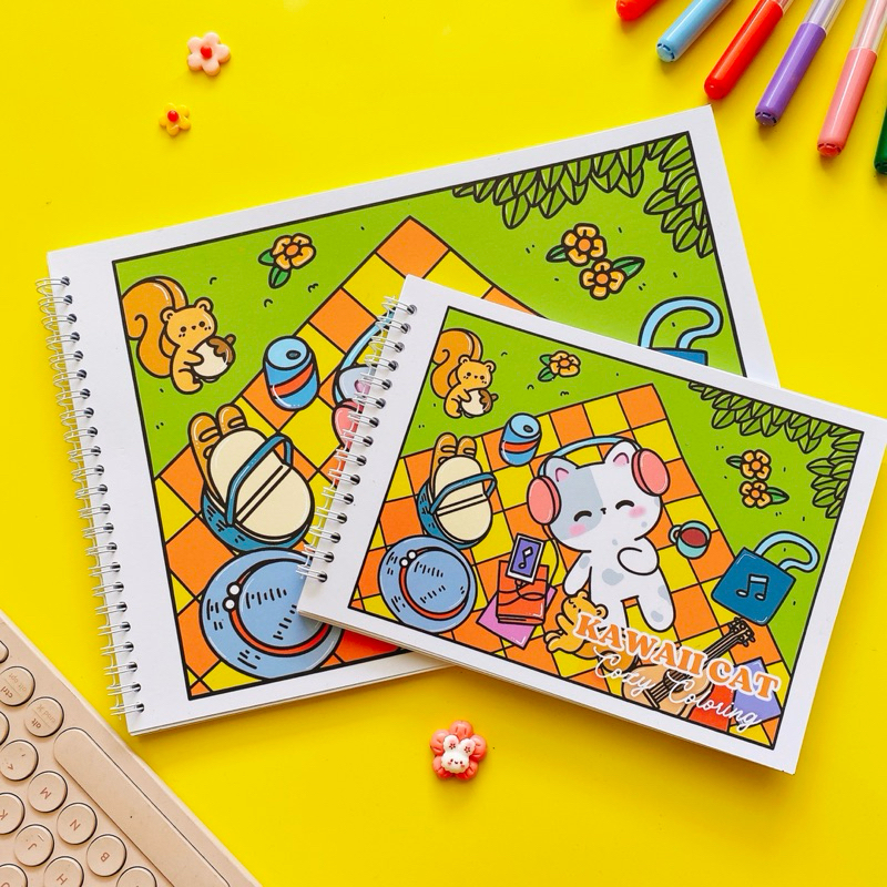 Jual Kawaii Cat Cozy Coloring Book Buku Mewarnai Tema Kucing Lucu Gemas ...