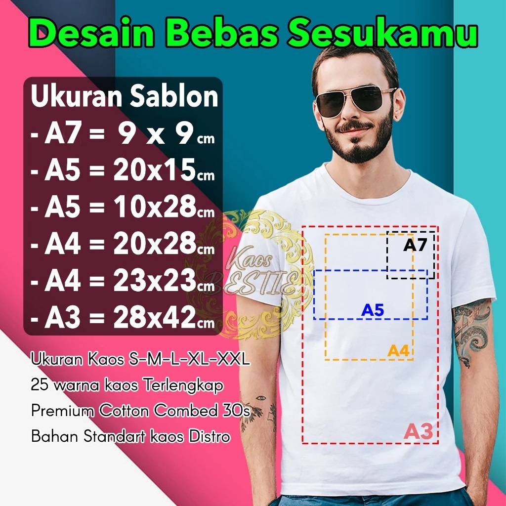 Jual BAJU KAOS SABLON CUSTOM SATUAN FOTO GAMBAR NAMA TULISAN KATA - KATA DESAIN SENDIRI DTF ...