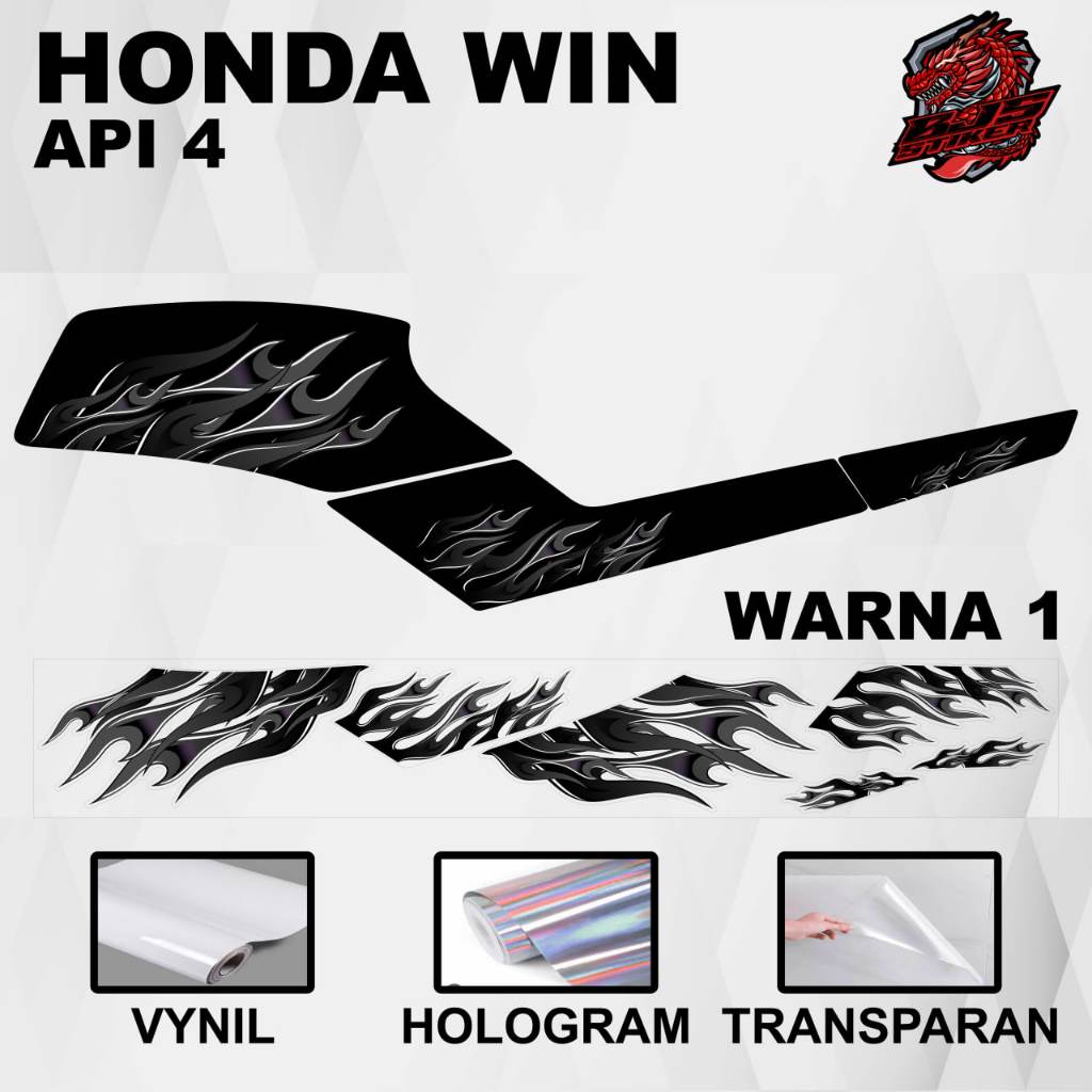 Jual Sticker Striping Honda WIN 100 - Stiker Decal Honda WIN 100 motif ...