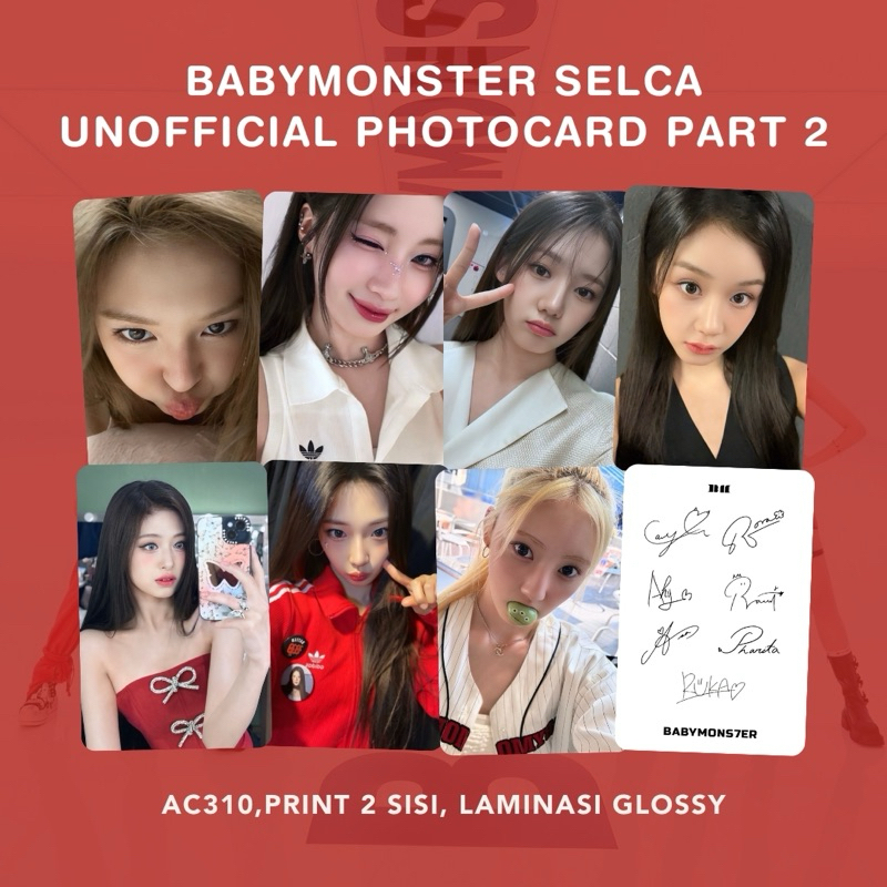 Jual [PART 2] BABYMONSTER BAEMON SELCA BATTER UP Unofficial Photocard Ahyeon Ruka Asa Pharita ...