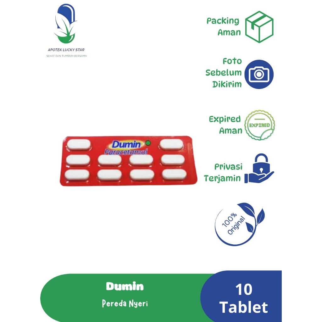 Jual Dumin Paracetamol 500mg Tablet - Obat Sakit Kepala, Demam ...