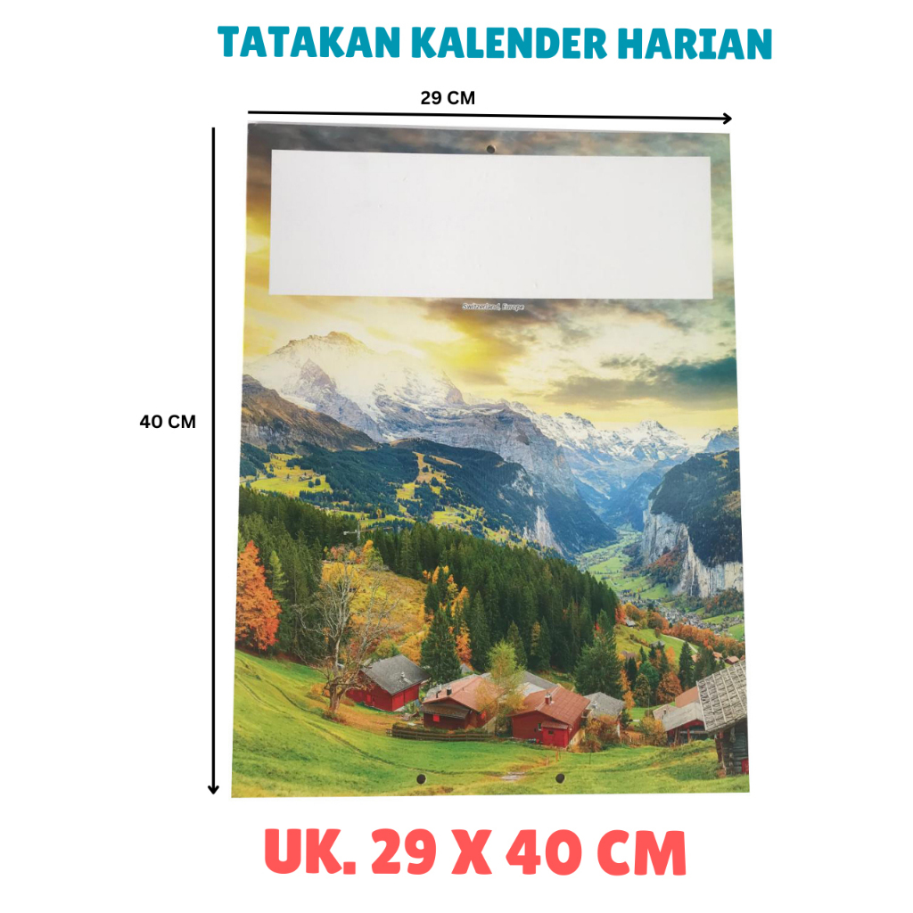 Jual TATAKAN KALENDER PAPAN HARIAN SOBEK MOTIF PEMANDANGAN UKURAN ( 29 ...