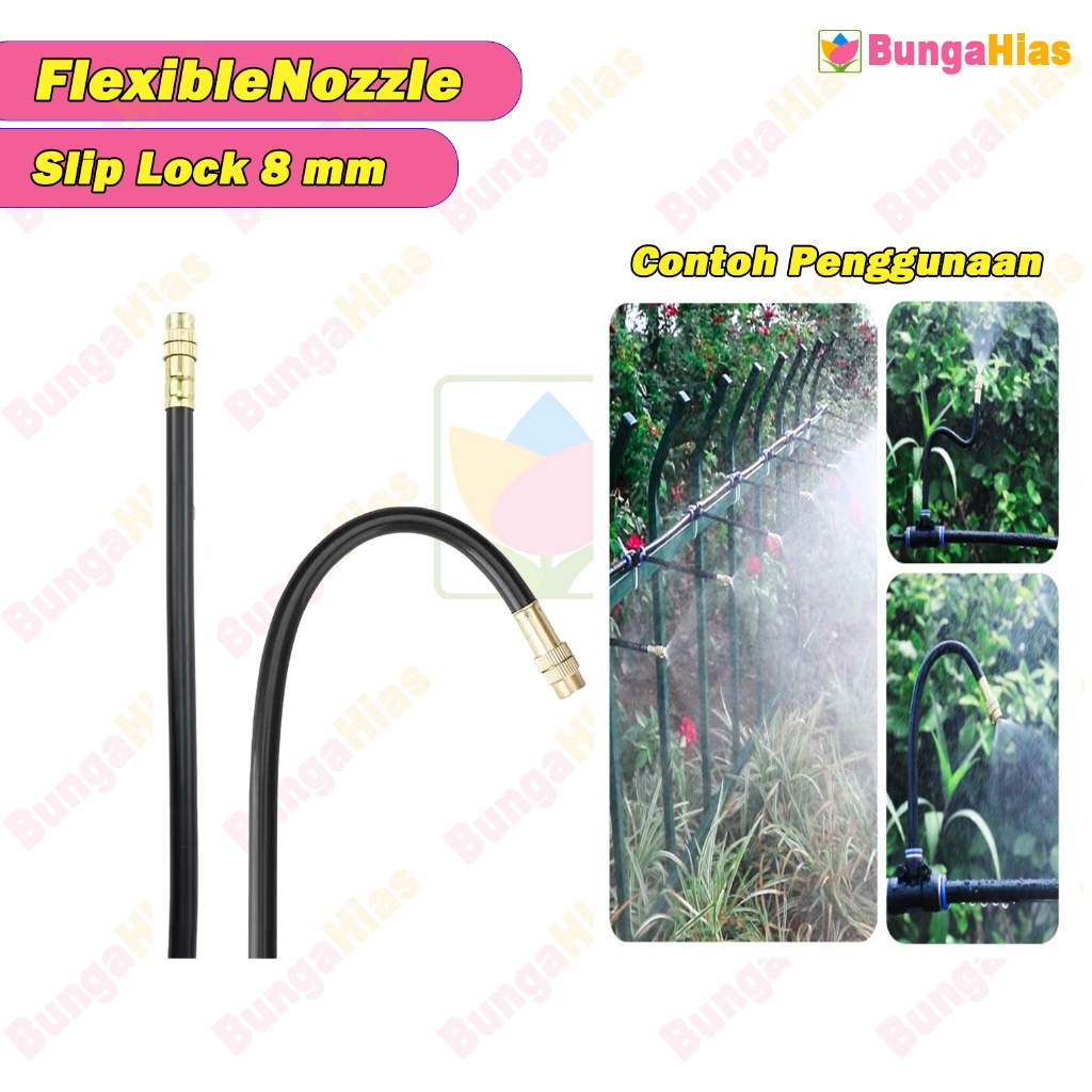 Jual Flexible Nozzle 10 20 30 cm Slip Lock 8 mmTube with Adjustable ...