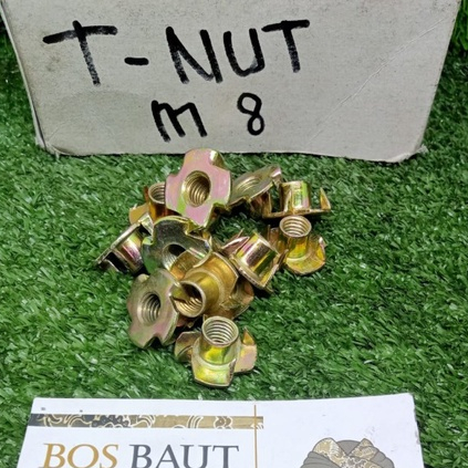 Jual Tee nut / Mur Cakar / Mur Tanam Kayu / T Nut M8 | Shopee Indonesia