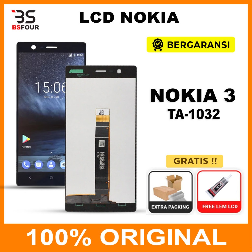 Jual LCD NOKIA 3 / TA-1032 FULLSET TOUCHSCREEN | Shopee Indonesia