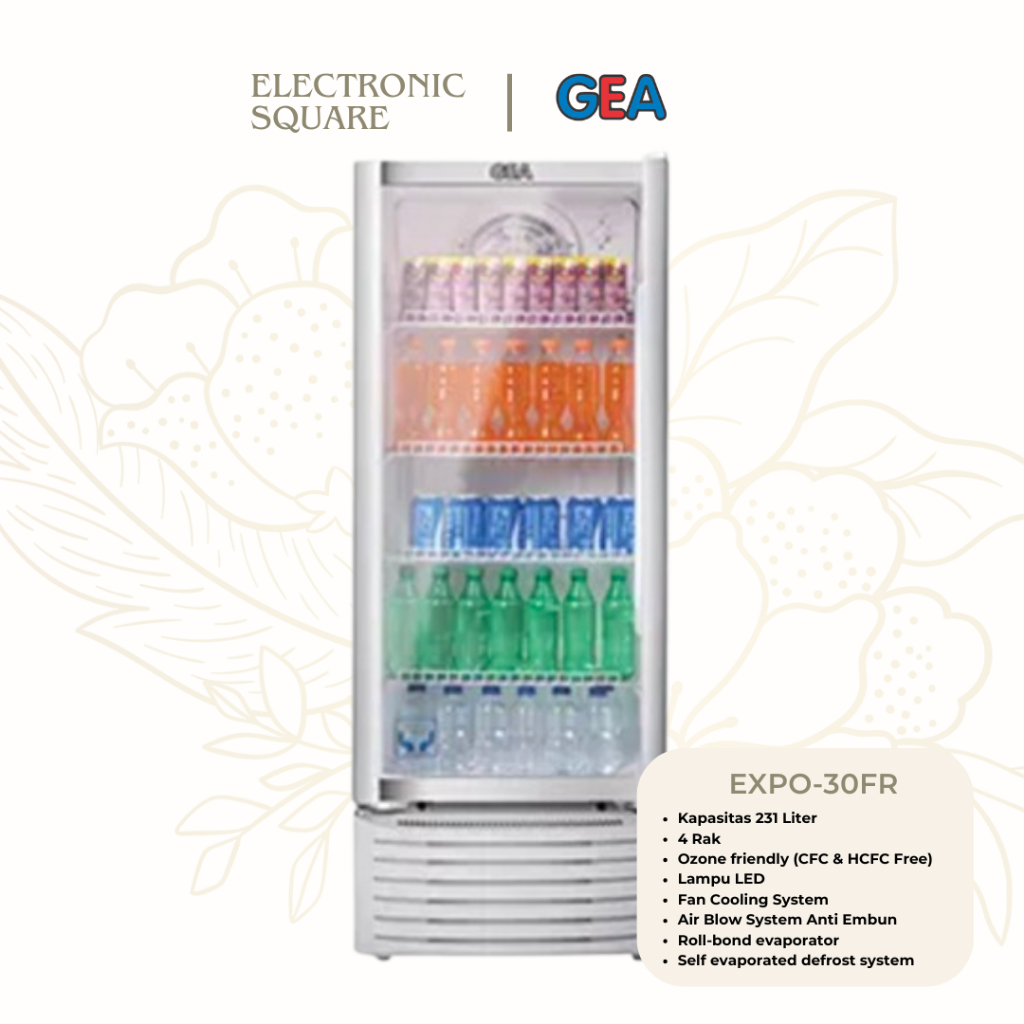 Jual Showcase GEA EXPO-30FR 4 Rak Kapasitas 231 Liter | Shopee Indonesia