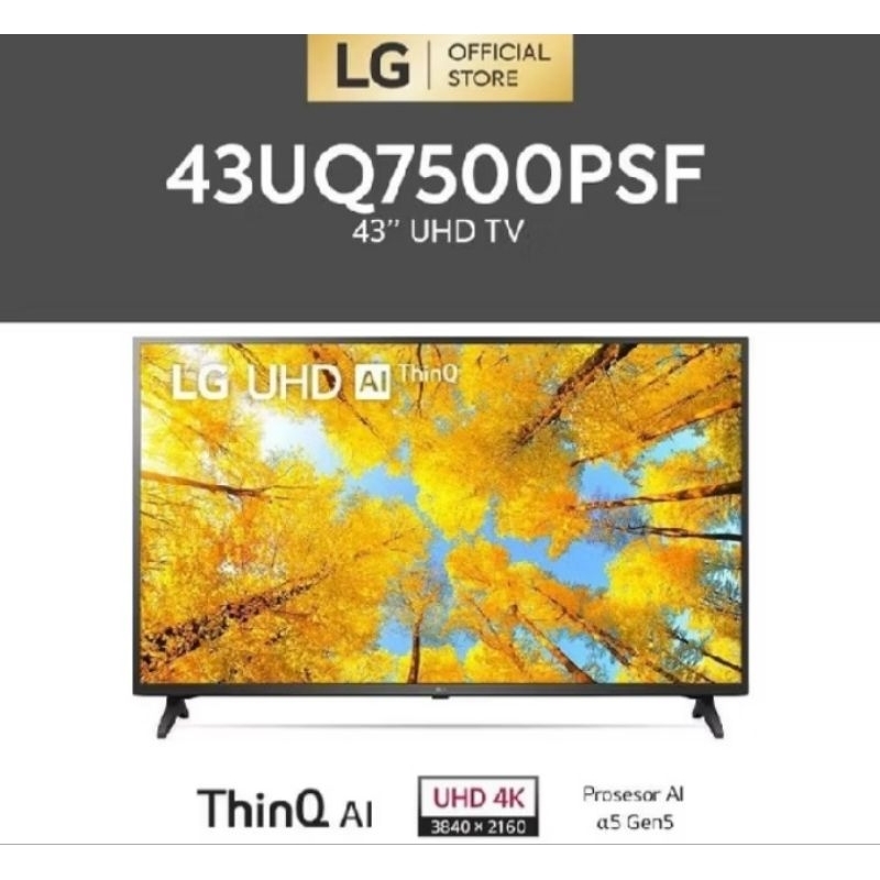 Jual Smart TV Led LG AL Think 43 Inchi 4k UHD 43UQ7500PSF | Shopee ...