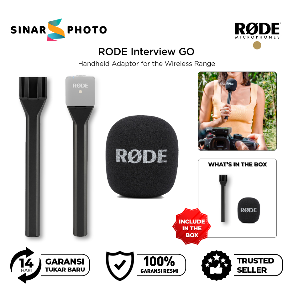 Jual RODE Interview GO Handled Mic Adapter Handmic Wireless Reporter ...