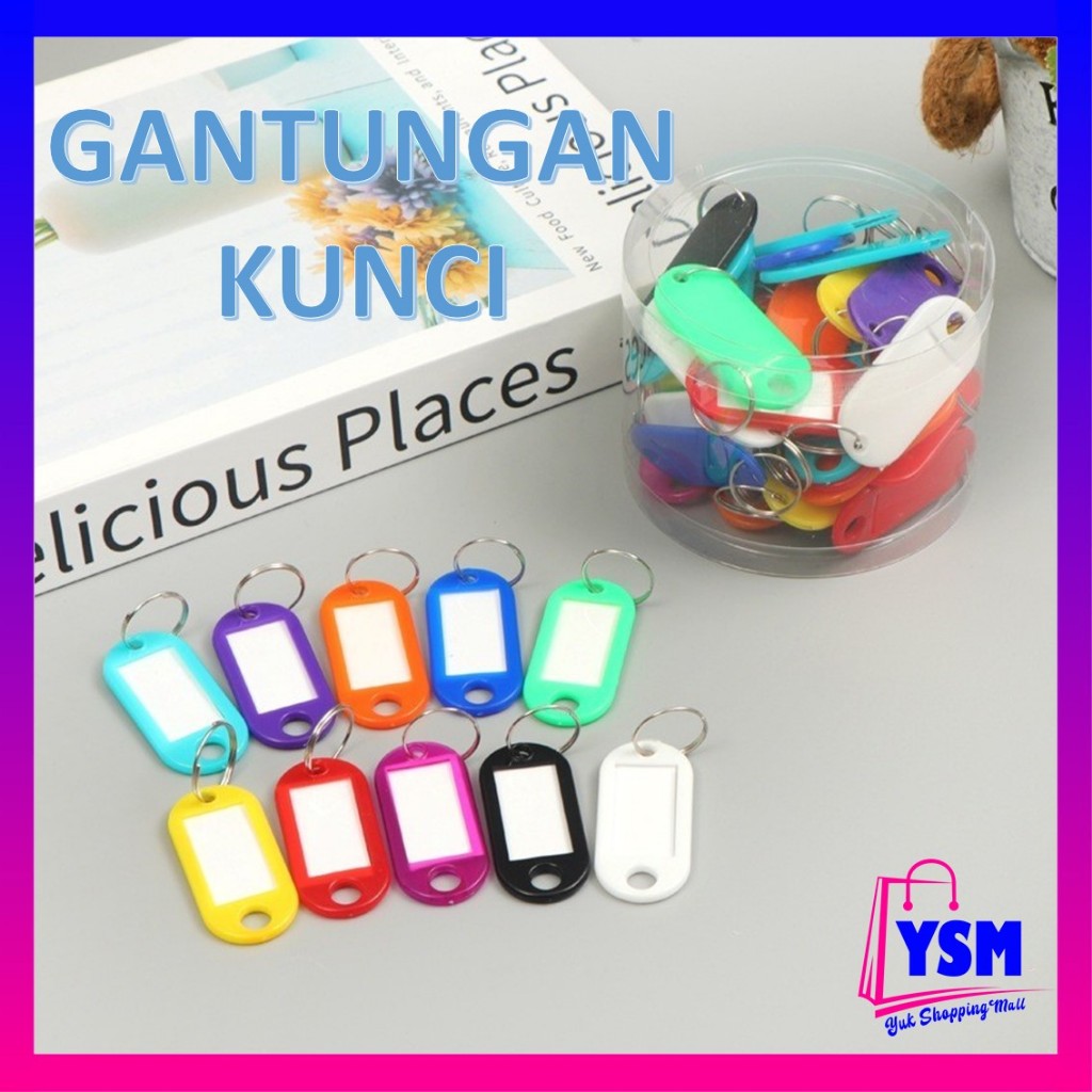 Jual YSM Name Tag Gantungan Kunci Warna-Warni Label Nama Plastik ...