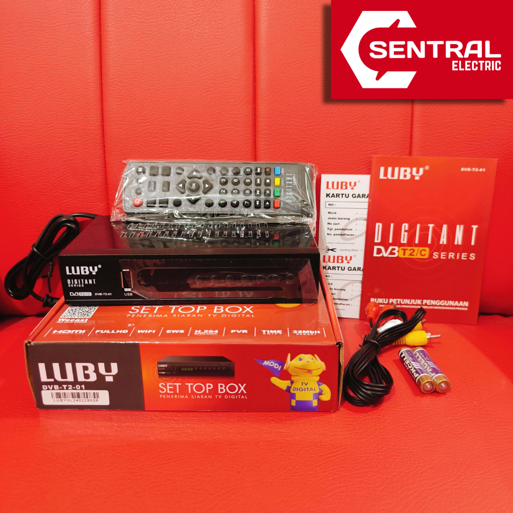 Jual MURAH STB SET TOP BOX LUBY Receiver TV STB Digital DVBT2-01 Full ...