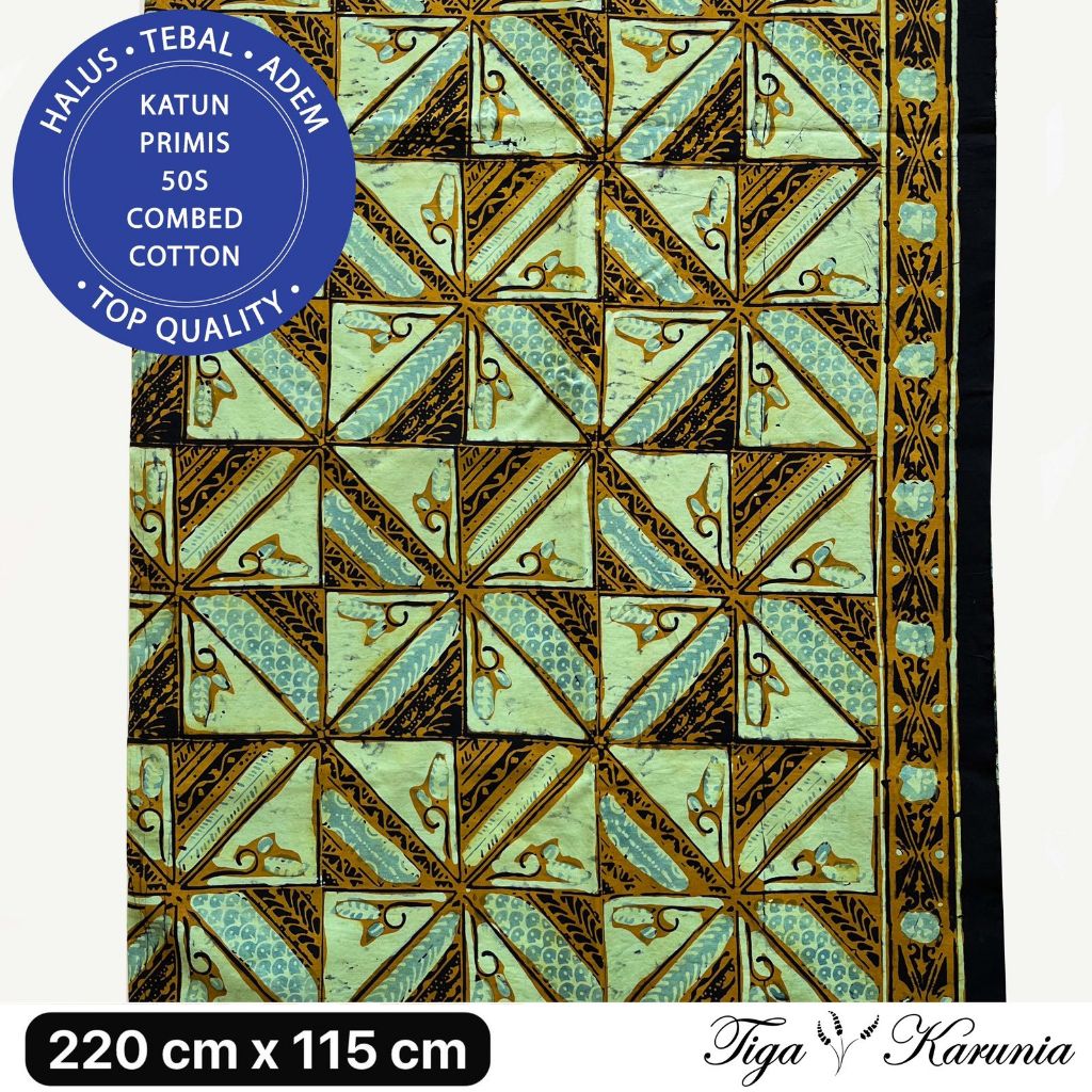 Jual Kain Batik Cap Tulis Kombinasi Solo Slobog REMUKAN Kesikan Hijau ...