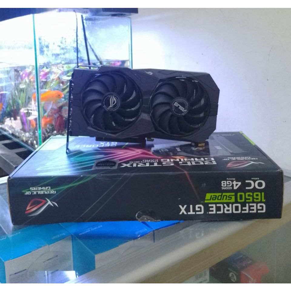 Jual VGA ASUS ROG Strix GTX 1650 Super Fullset MULUS | Shopee Indonesia