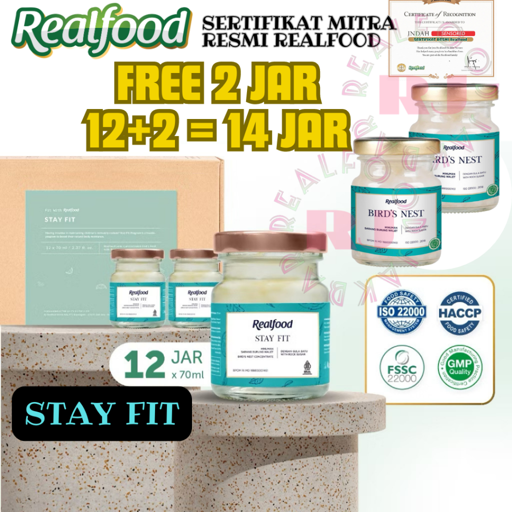 Jual Realfood Stay Fit 12 Jar | Minuman Sarang Burung Walet | Imun ...