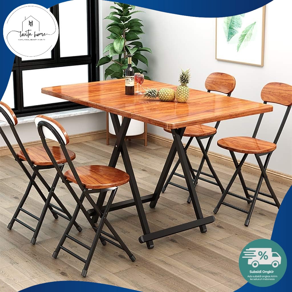 Jual SET MEJA MAKAN PANJANG MINIMALIS 2 - 4 - 6 KURSI / DINNER TABLE ...
