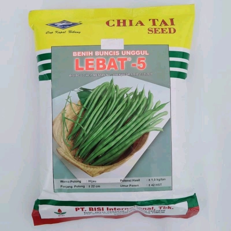 Jual Benih buncis lebat 5 / baby buncis 500 gram isi +- 2100 biji ...