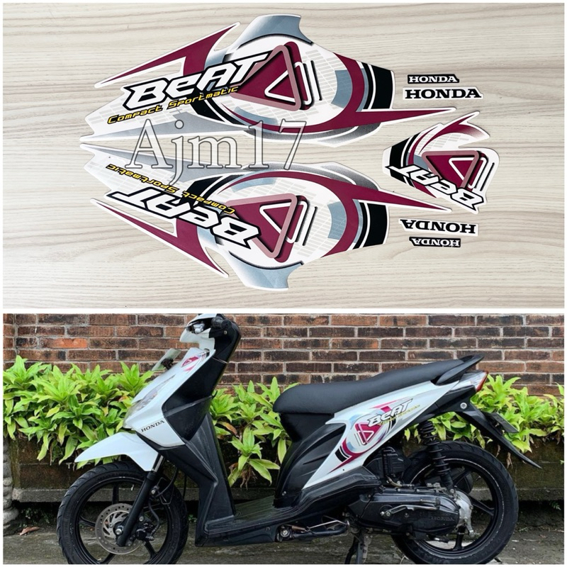 Jual STIKER STRIPING MOTOR BEAT 2009 PUTIH | Shopee Indonesia