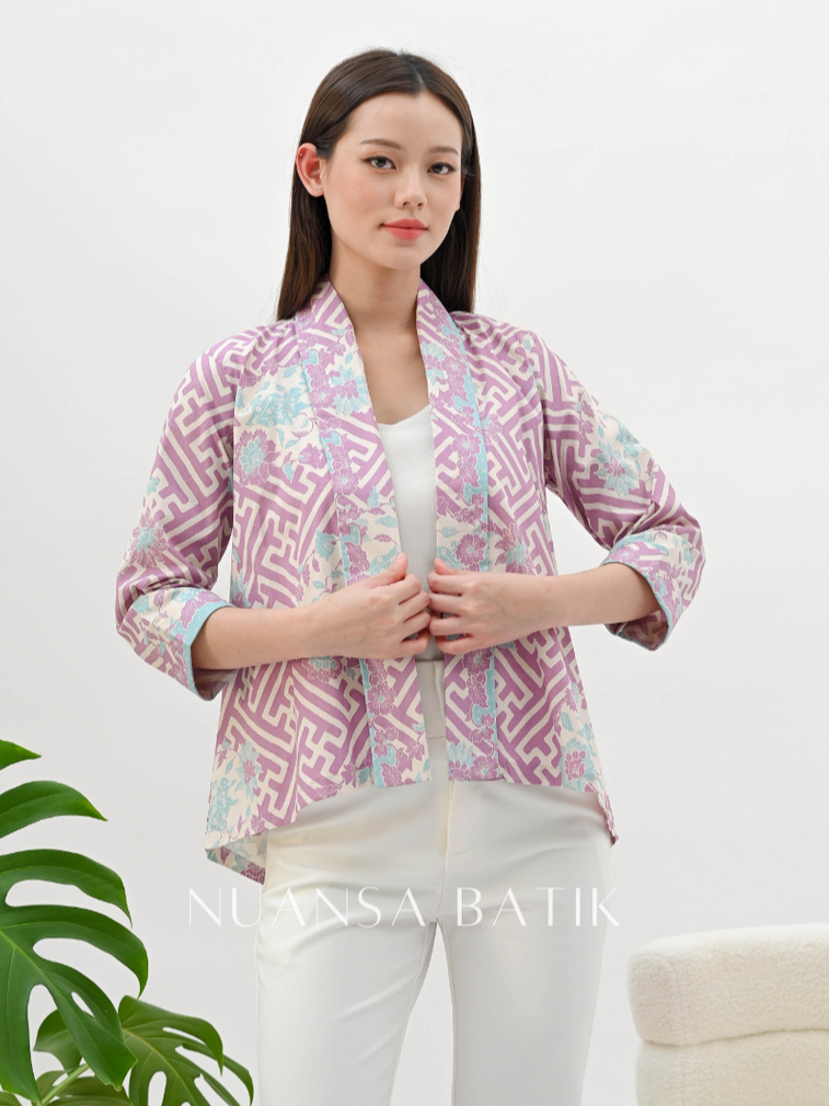 Jual Nuansa Batik Outer Batik Lengan 7/8 Bahan Katun Stretch | Shopee Indonesia