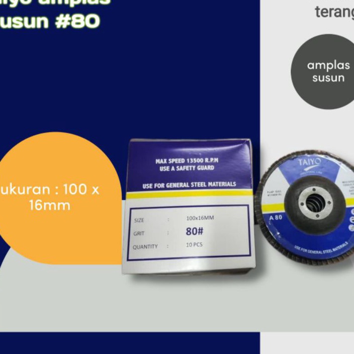 Jual Amplas n Taiyo Flap Disc 4 spec A isi 1 pcs | Shopee Indonesia