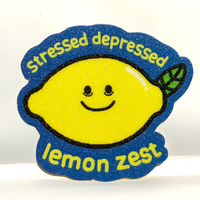 Jual stressed depressed lemon zest sticker die cut | Shopee Indonesia