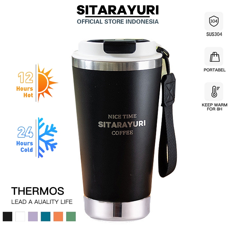 Jual SITARAYURI 450ml Portable Vacuum Coffee Cup Large Capacity ...