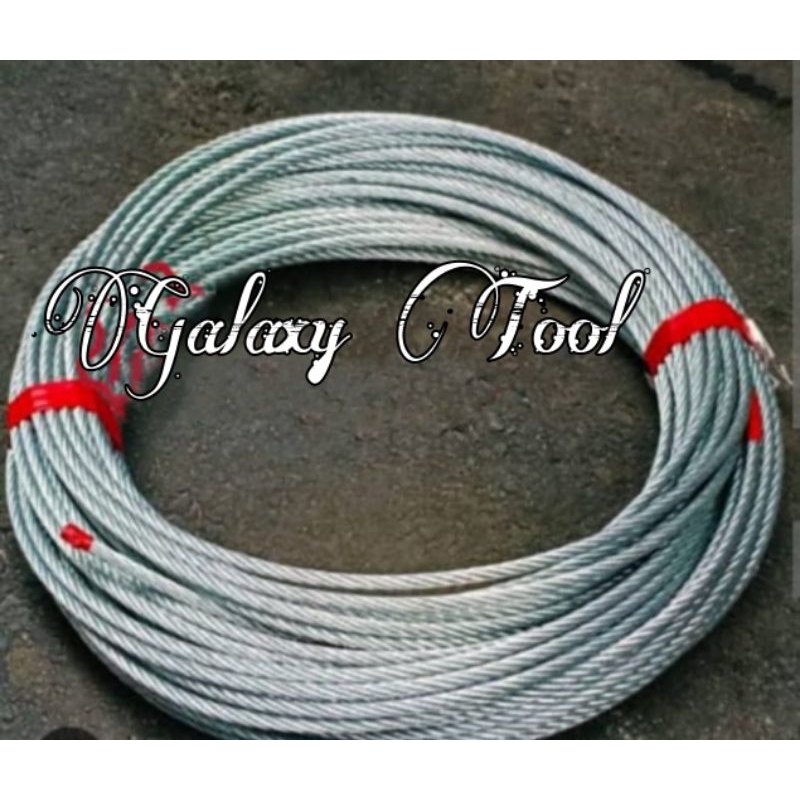Jual Kawat seling tali sling baja galvanis 2 3 4 5 6 8 10 12 mm wire ...