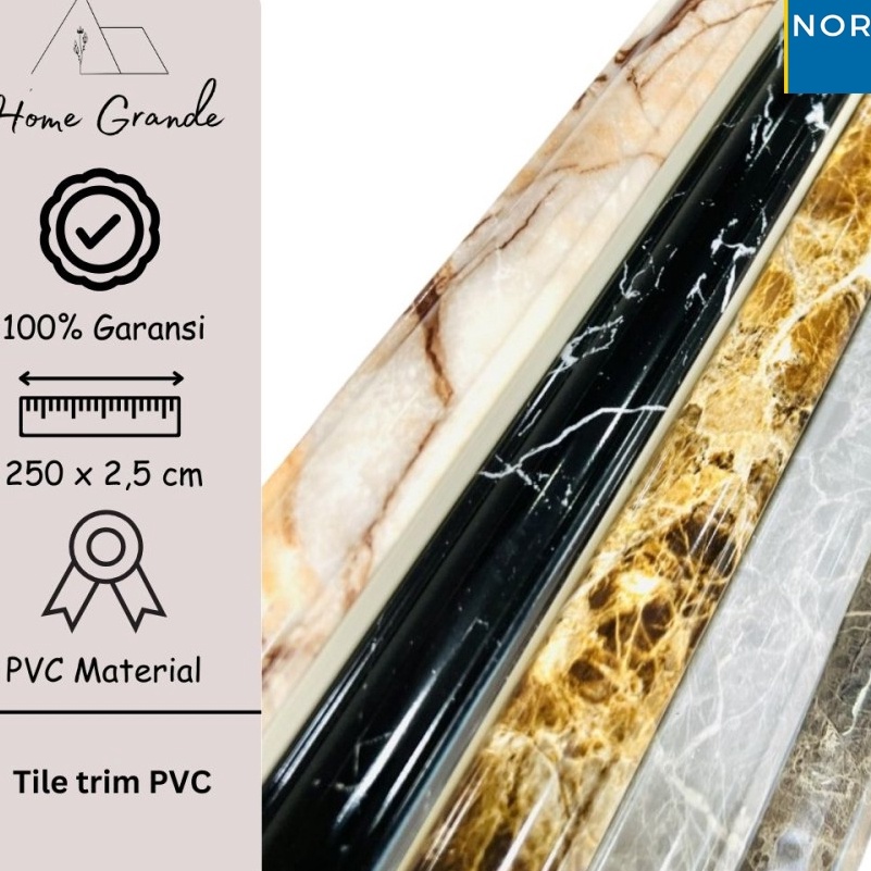 Jual Tile Trim PVC Kuku MacanCorner TrimBon Bon PVC | Shopee Indonesia