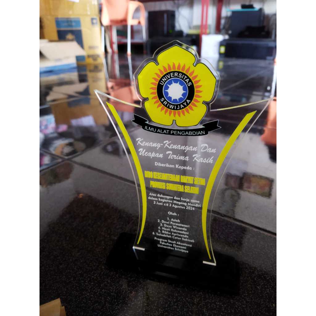Jual Trophy Akrilik Custom UV printing - Bebas Request Min order 3 pcs ...