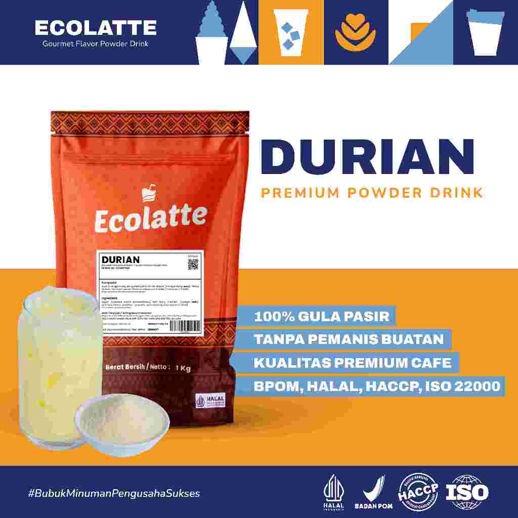 Jual ECOLATTE DURIAN BUBUK MINUMAN 1KG PREMIUM POWDER DRINK ENAK NIKMAT ...