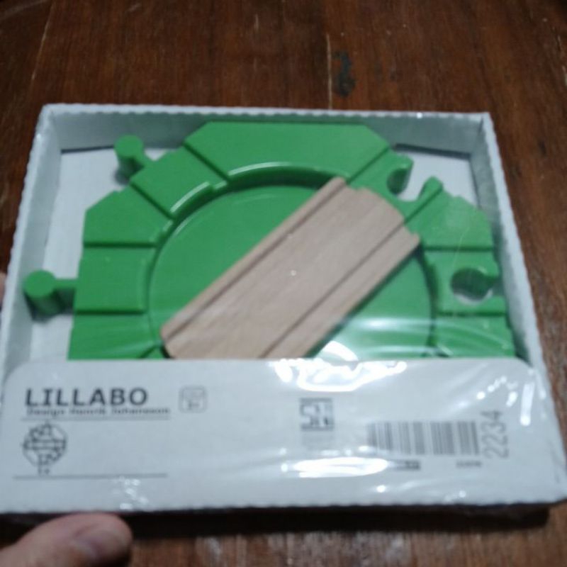 Jual LILLABO mainan anak kereta api kayu lokomotif batre turntable ...