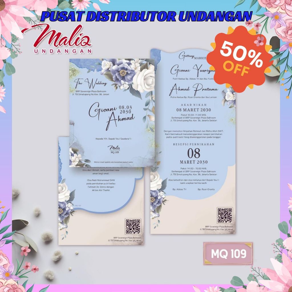 Jual Blangko Undangan Maliq 109 | Blangko Undangan Murah |Blangko Undangan |Blangko Kosong ...