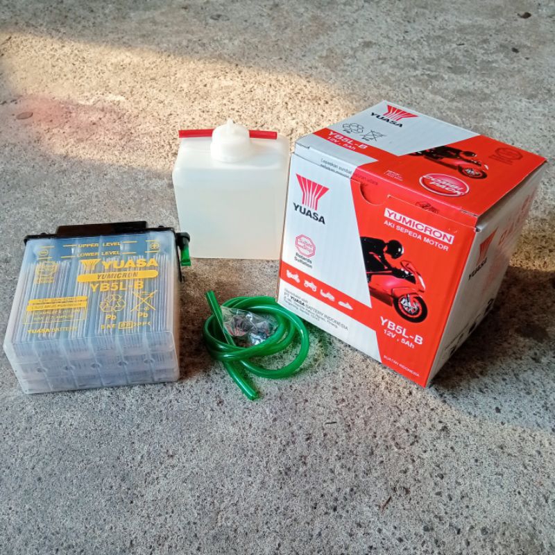 Jual AKI ACCU YUASA YB5LB 12V 5A AKI BASAH MOTOR MIO SPORTY GRAND LEGENDA SUPRA X LAMA JUPITER ...