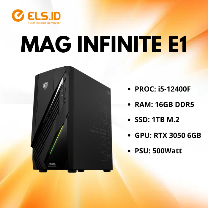 Jual MSI MAG Infinite E1 Intel i5-12400F RTX3050 16GB SSD 1TB W11+OHS ...