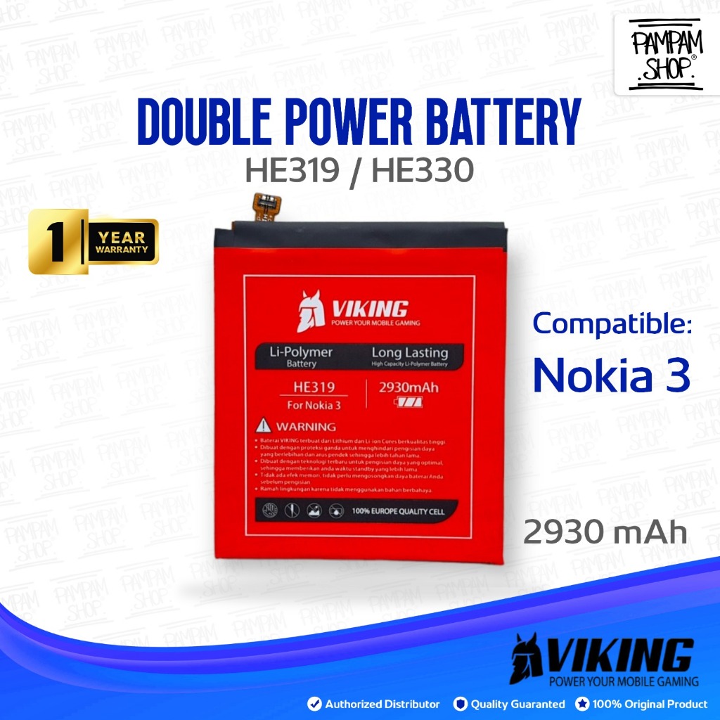 Jual Baterai VIKING Double Power Original Nokia 3 HE319 / HE330 TA-1032 ...