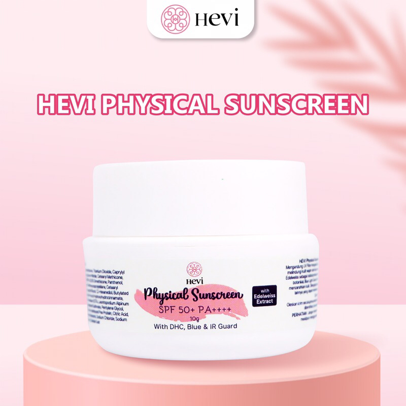 Jual Hevi Physical Sunscreen SPF 50+ PA++++ | With DHC, Blue & IR Guard ...