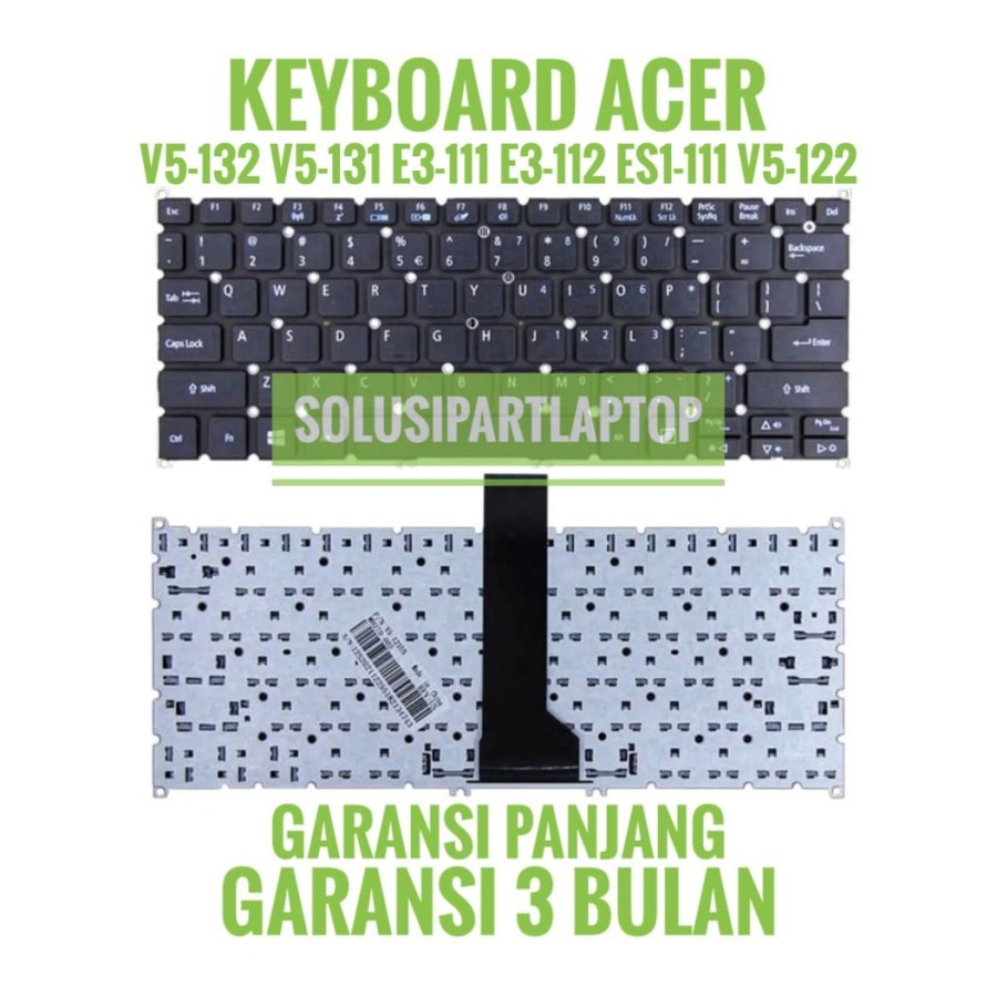 Jual KEYBOARD ACER V5-131 V5-132 V5-132P E3-111 E11-111 E3 E11 BLACK | Shopee Indonesia