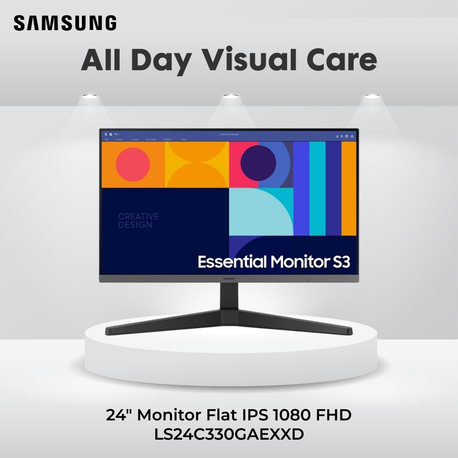 Jual Monitor Samsung 24" LS24C330 Essential S3 S33GC with AMD FreeSync ...