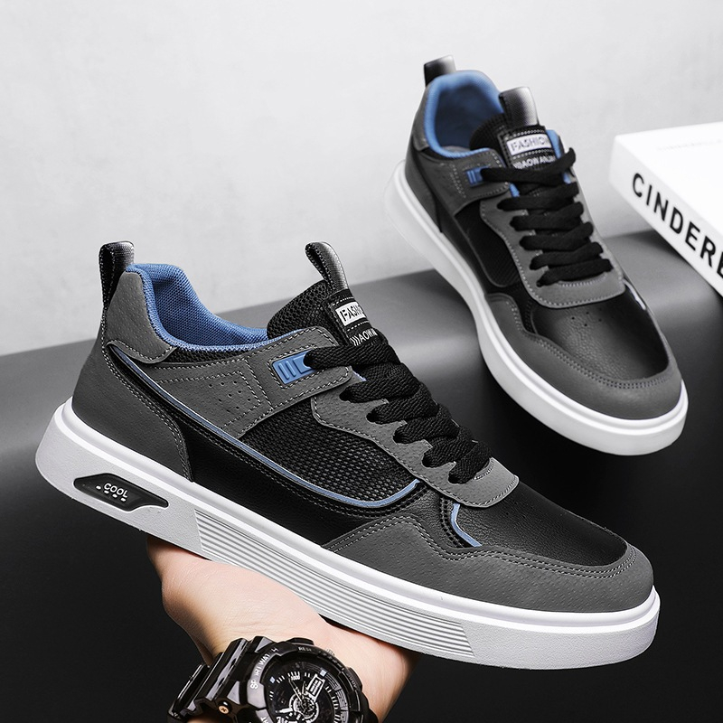 Jual Sepatu sneakers pria hitam dan putih sepatu Sport Running Shoes ...