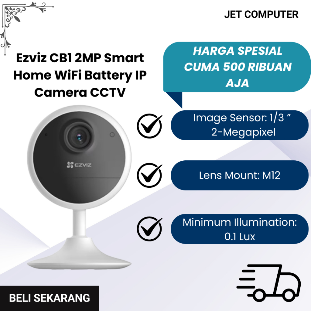 Jual Ezviz CB1 Smart Home WiFi Battery IP Camera CCTV Indoor Type C ...